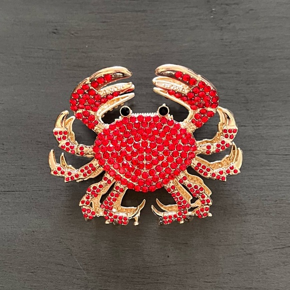 High Heels on the High Road | Accessories | Red Crab Allover Rhinestone ...